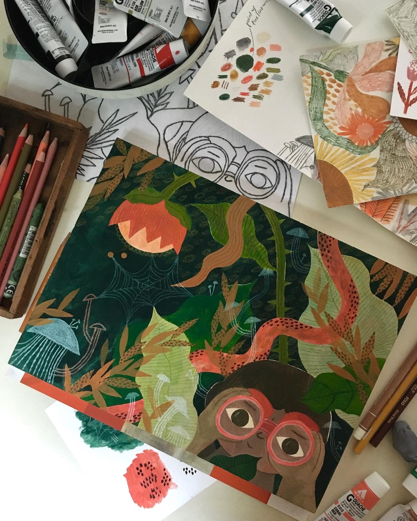 Behind the Scenes: Painting Process – Meenal Patel Studio