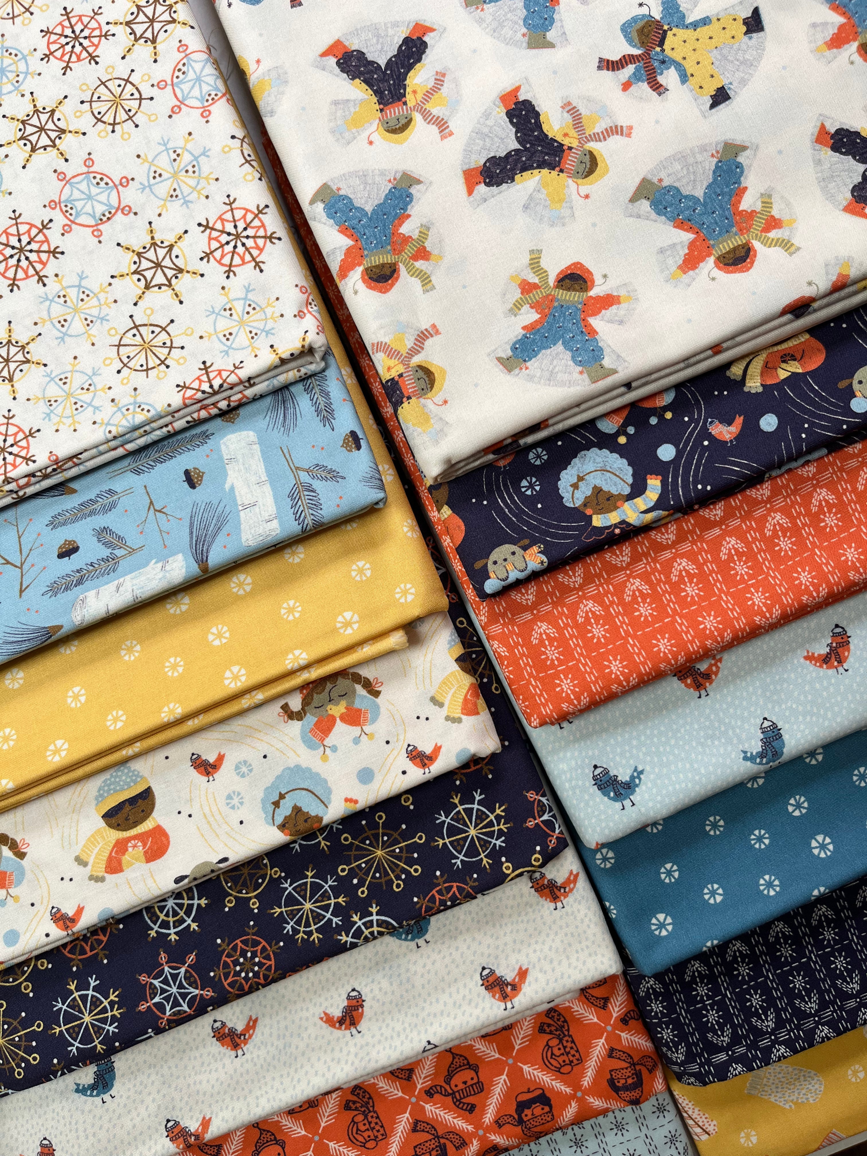 Snow Friends Cloud9 Fabric Collection – Meenal Patel Studio