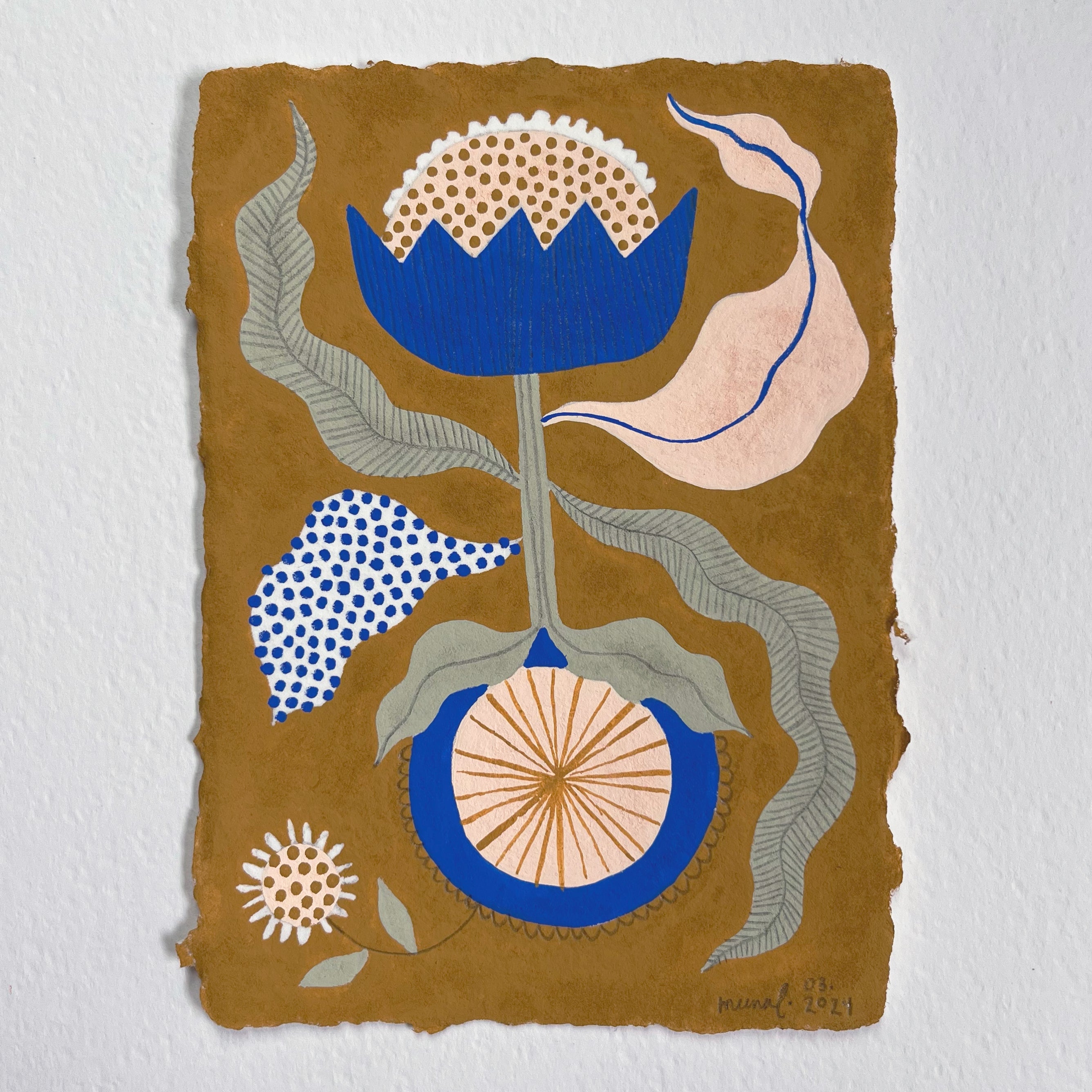 Original Bloom Upon Bloom Painting Small 36 - 5x7 inches – Meenal Patel ...
