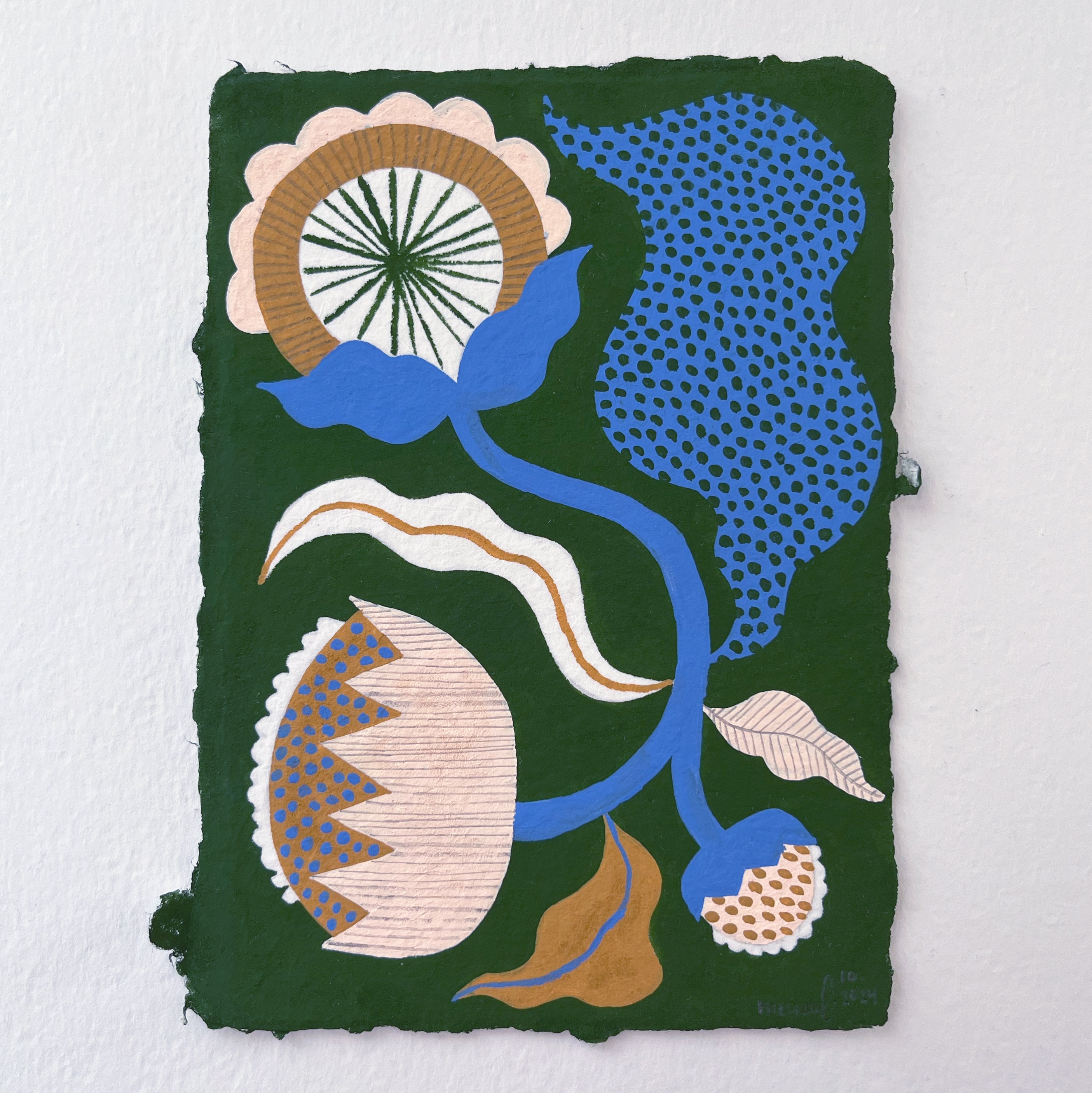 Original Bloom Upon Bloom Painting Small 44 - 5x7 inches – Meenal Patel ...