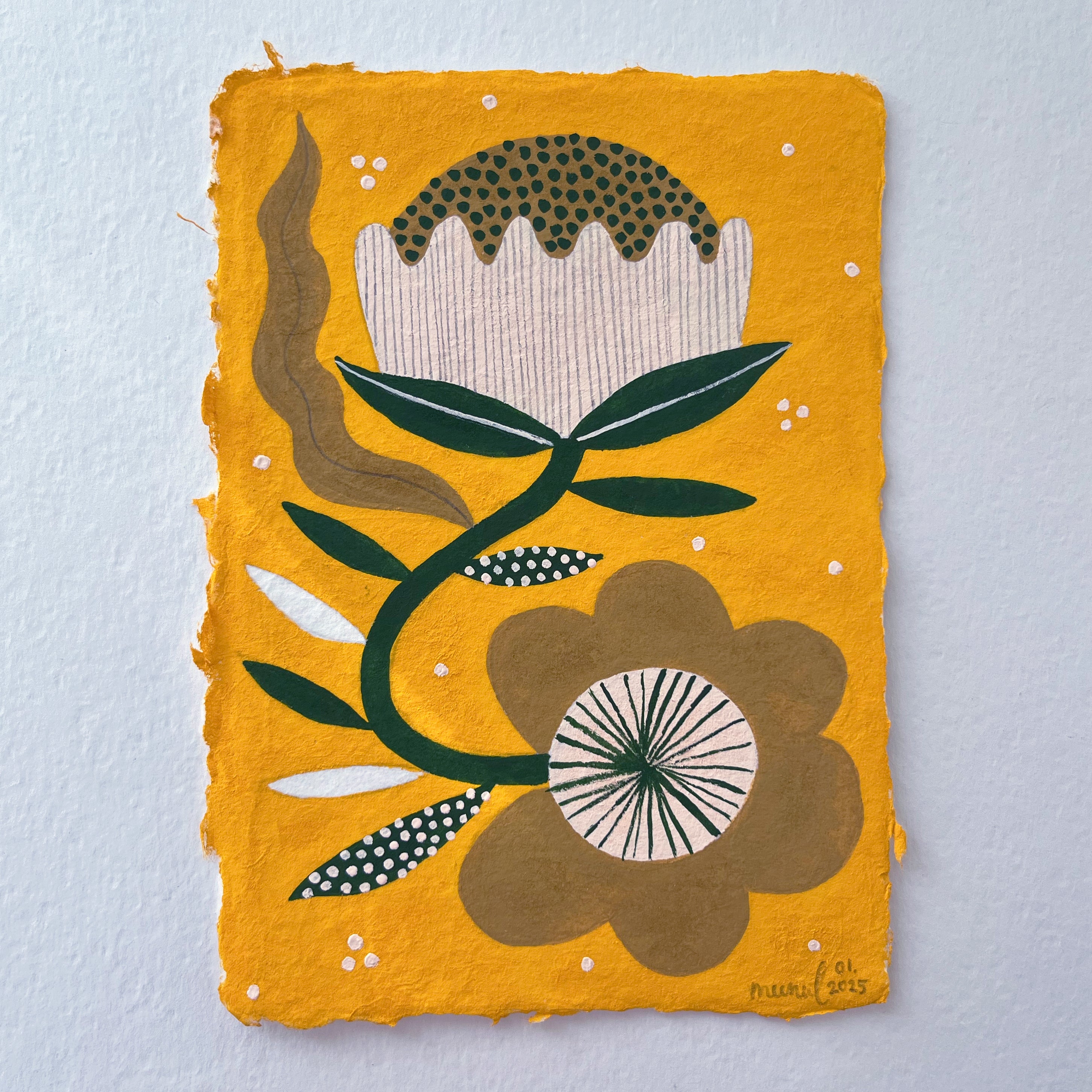 Original Bloom Upon Bloom Painting Small 51 - 5x7 inches – Meenal Patel ...