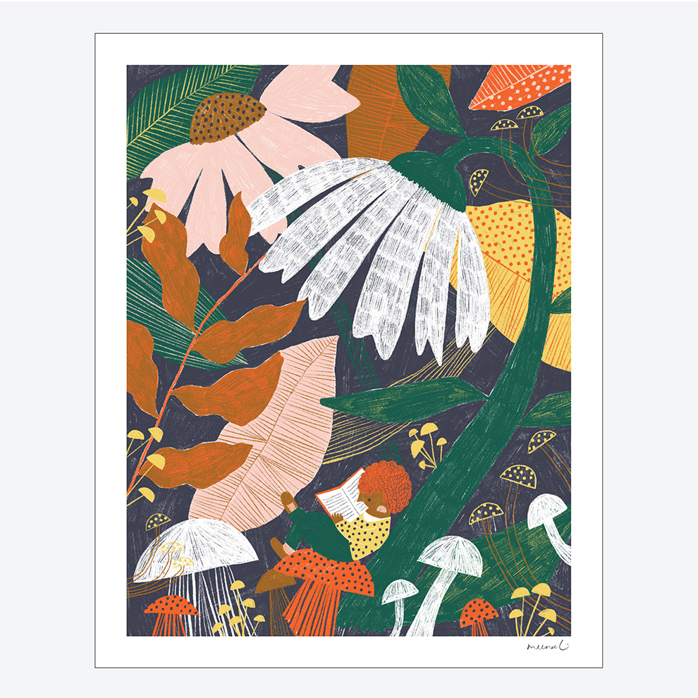 Forest Reading Dreams Art Print – Meenal Patel Studio