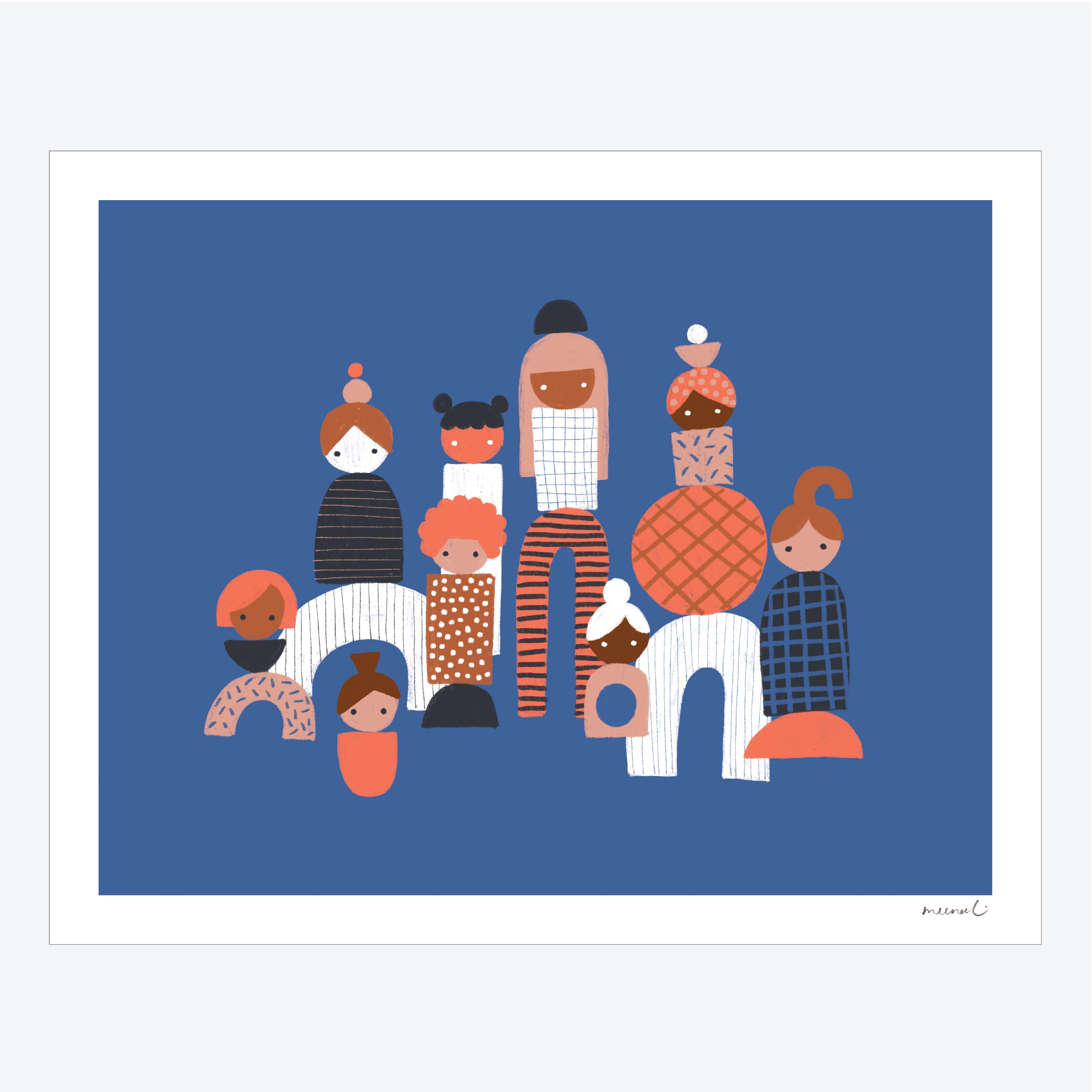 Geometric Friends Art Print – Meenal Patel Studio