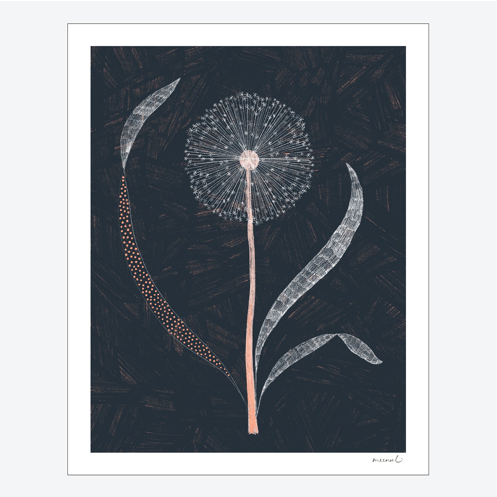 Glowy Dandelion Wishes Art Print – Meenal Patel Studio