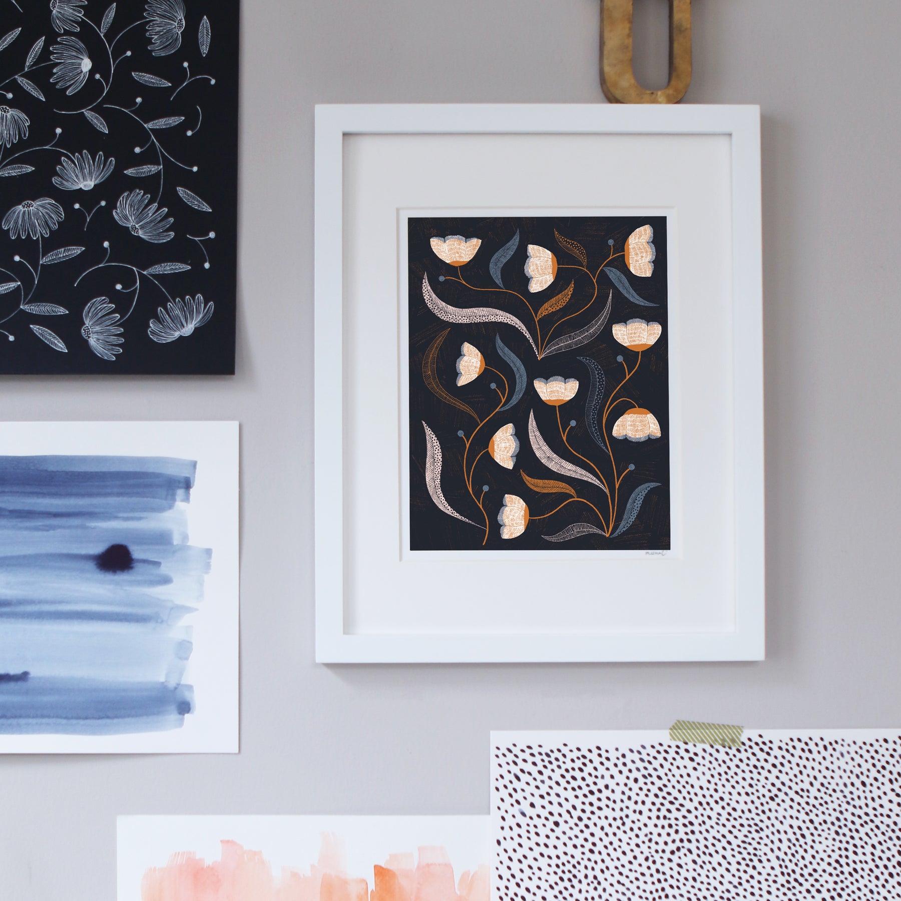 Dark Floral Art Print – Meenal Patel Studio